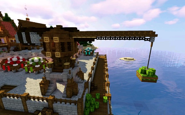 《Minecraft》如何做一个中世纪起重机_哔哩哔哩_bilibili