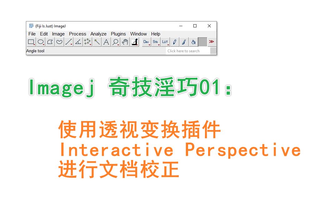 Imagej 奇技淫巧1：使用透视变换插件 Interactive Perspective 进行文档校正-团结力量大power-团结力量大 ...
