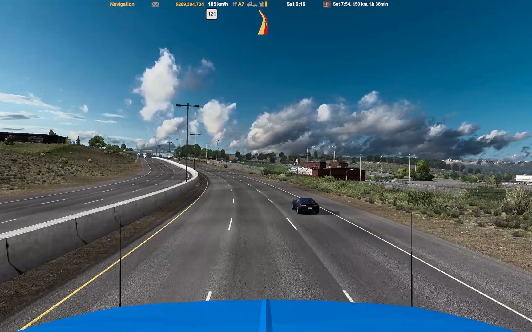 ATS美国卡车模拟：JBX Graphics 2021元旦版，运送圣诞礼物到达科罗拉多斯普林斯，终点观光_哔哩哔哩_bilibili