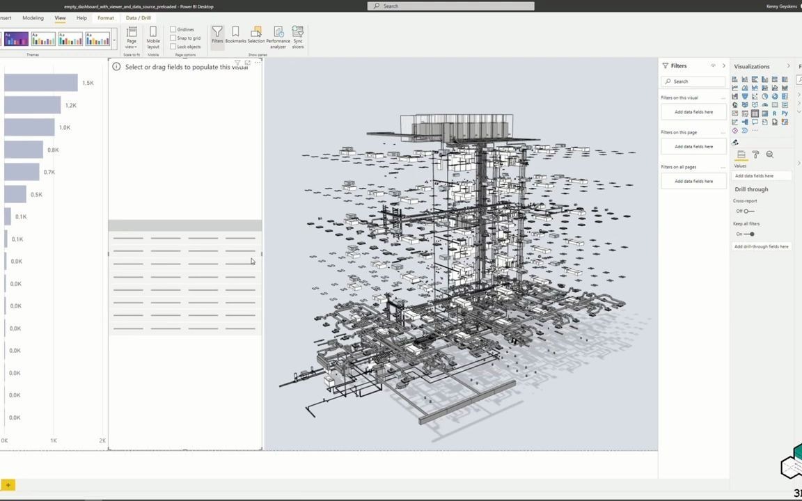 3D Revit MEP model in Power BI - using 3DBI_哔哩哔哩_bilibili