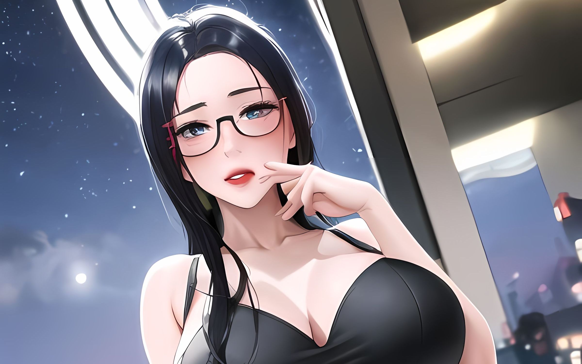 【ai绘画】4k超清眼镜御姐 哔哩哔哩 