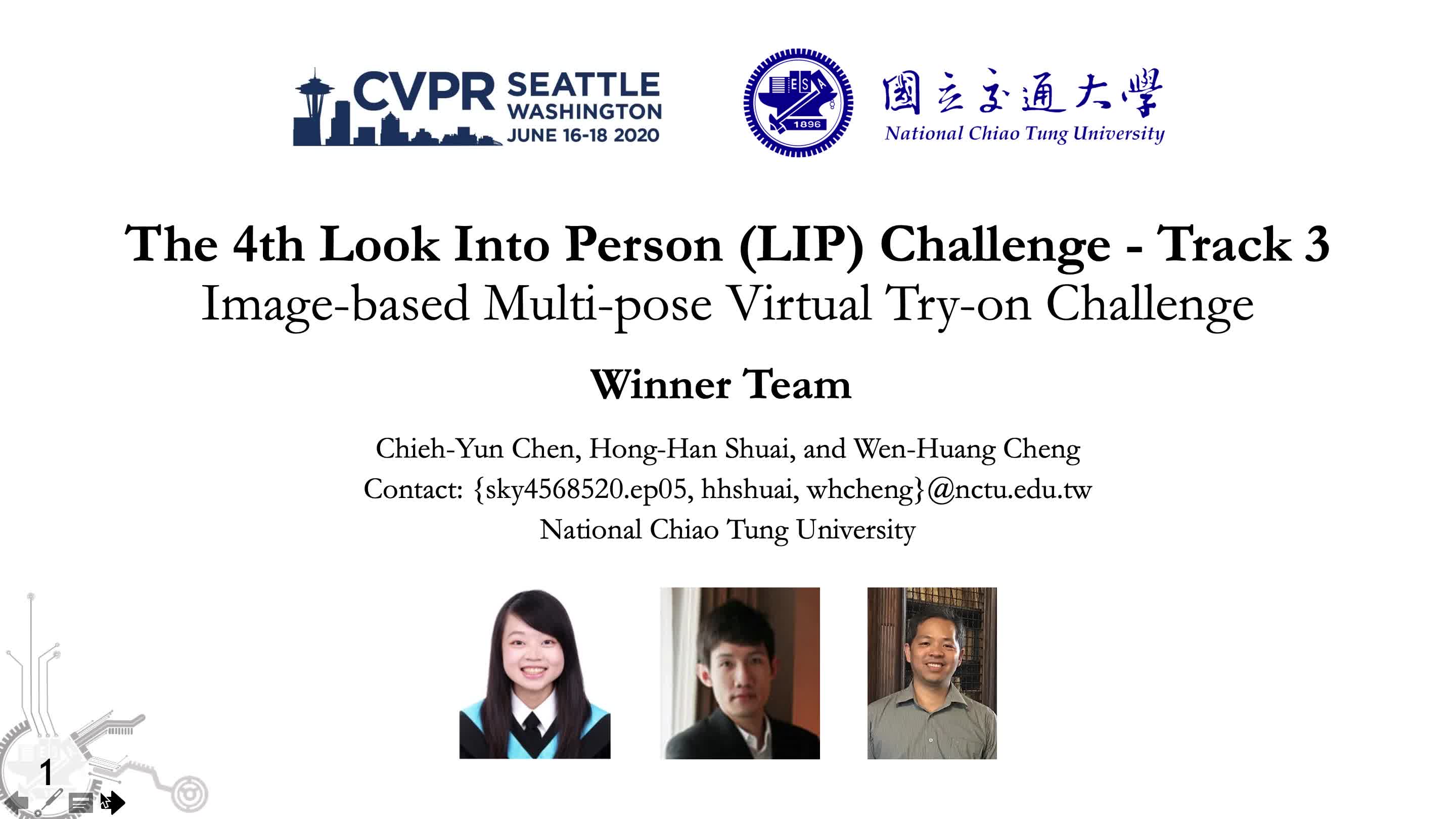 Winner Talk for Image-based Multi-pose Virtual Try-on Challenge_哔哩哔哩 ...