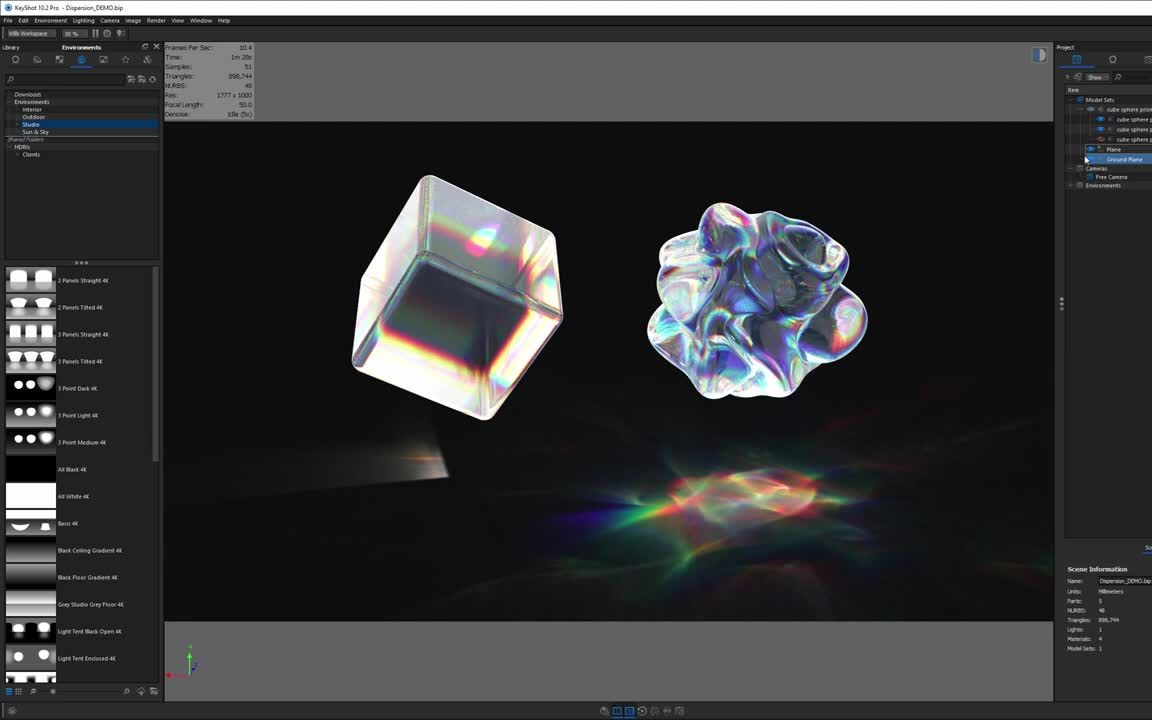 中译）KeyShot10 Pro 教程中的色散和焦散 Dispersion and caustics in KeyShot Tutorial ...
