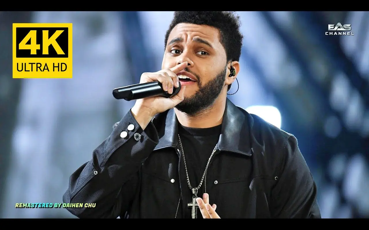 【4K】The Weeknd 盆栽哥《STARBOY》2016巴黎维密秀现场 | AI修复画质增强版_哔哩哔哩_bilibili