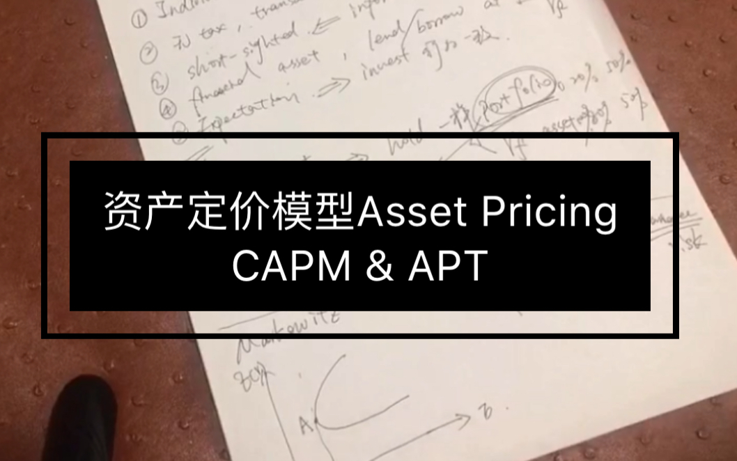 【资产定价模型】CAPM & APT模型，来交作业啦_哔哩哔哩_bilibili