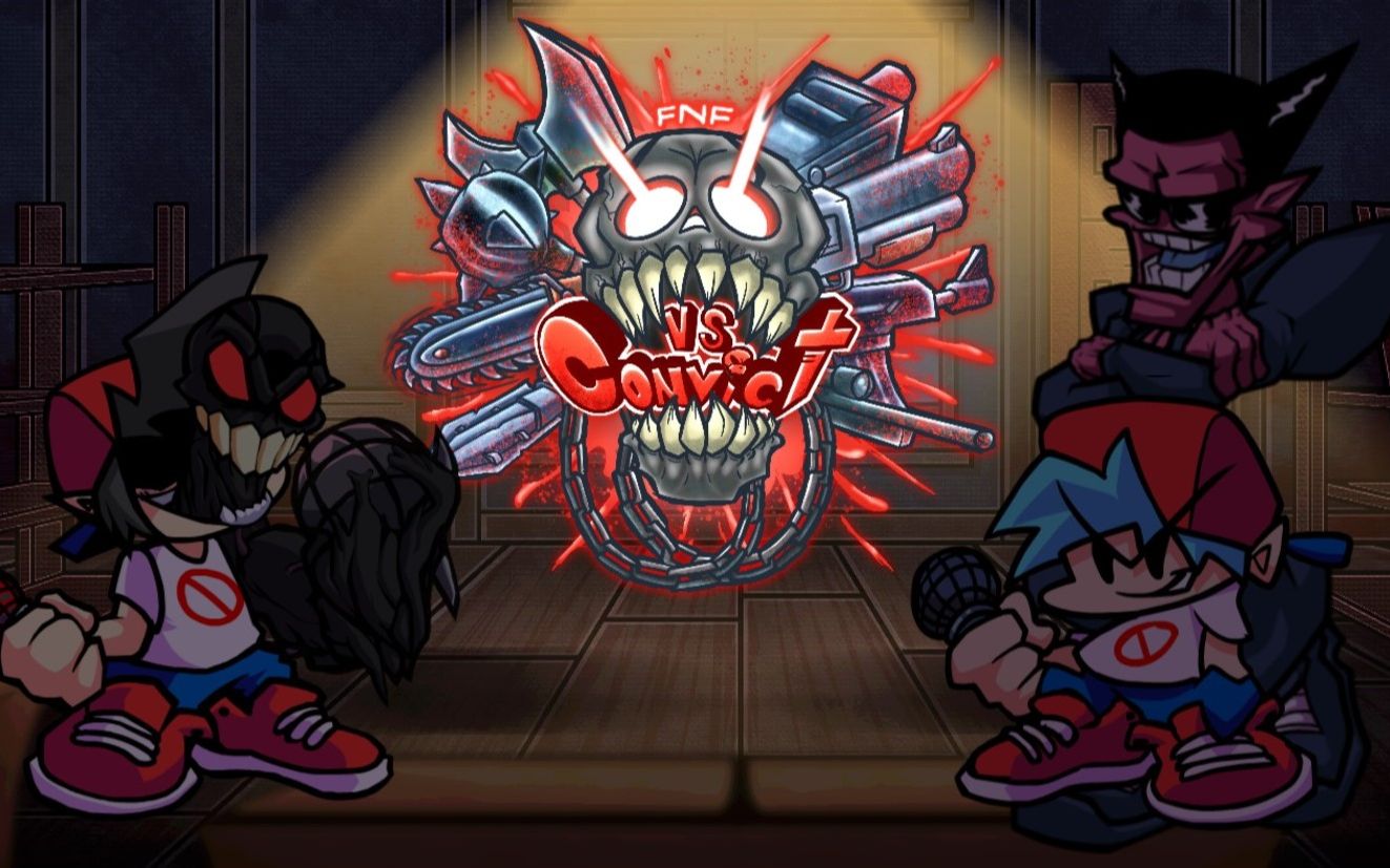 【FNF优质模组】FNF V.S Convict官方 (DEMO)全流程！！！！