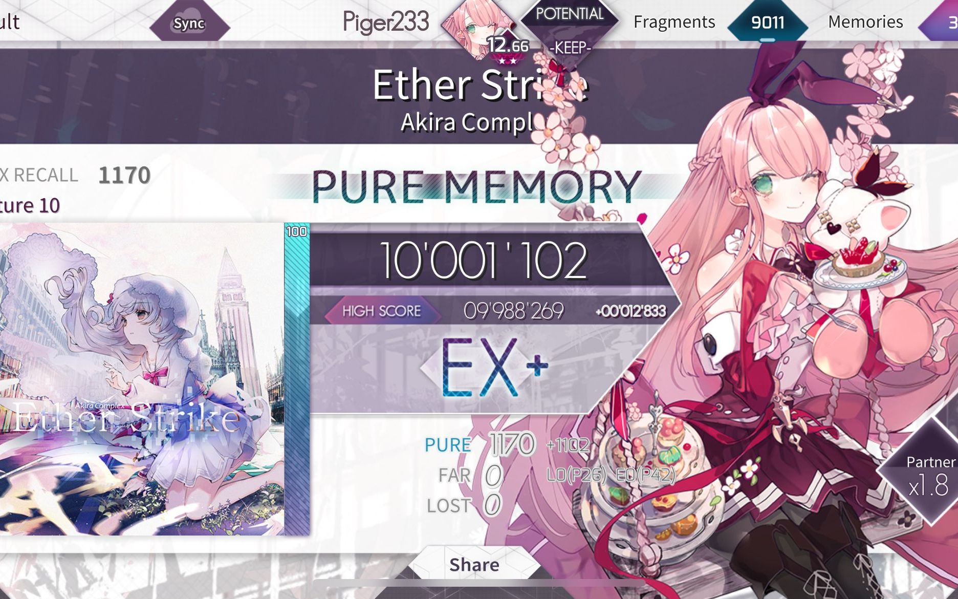 [Arcaea]Ether Strike/零光吹喇叭 10001102(MAX-68) PURE MEMORY!! - 视频下载 Video Downloader