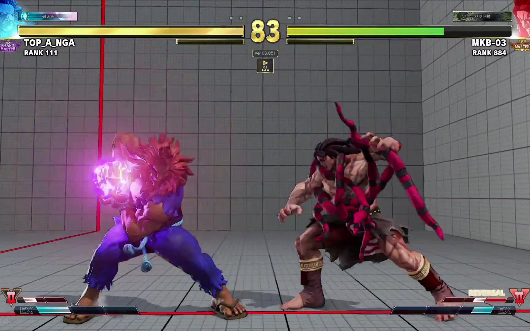 SFV - Tokido (Akuma) vs MKB-03 (Necalli)_哔哩哔哩_bilibili