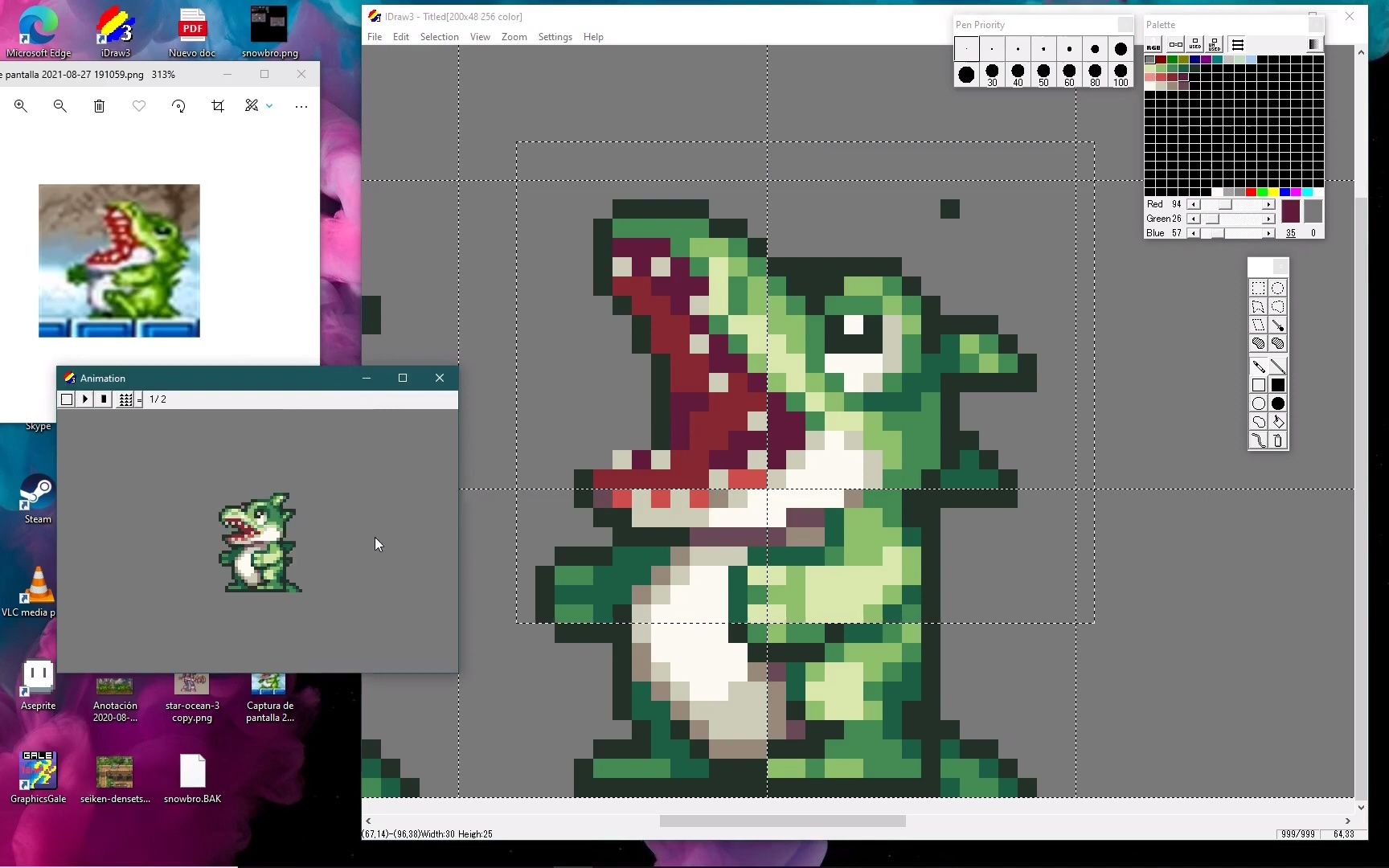 像素艺术游戏时间 - 金属装备固体2 Art Game Timelapse - METAL GEAR SOLID 2