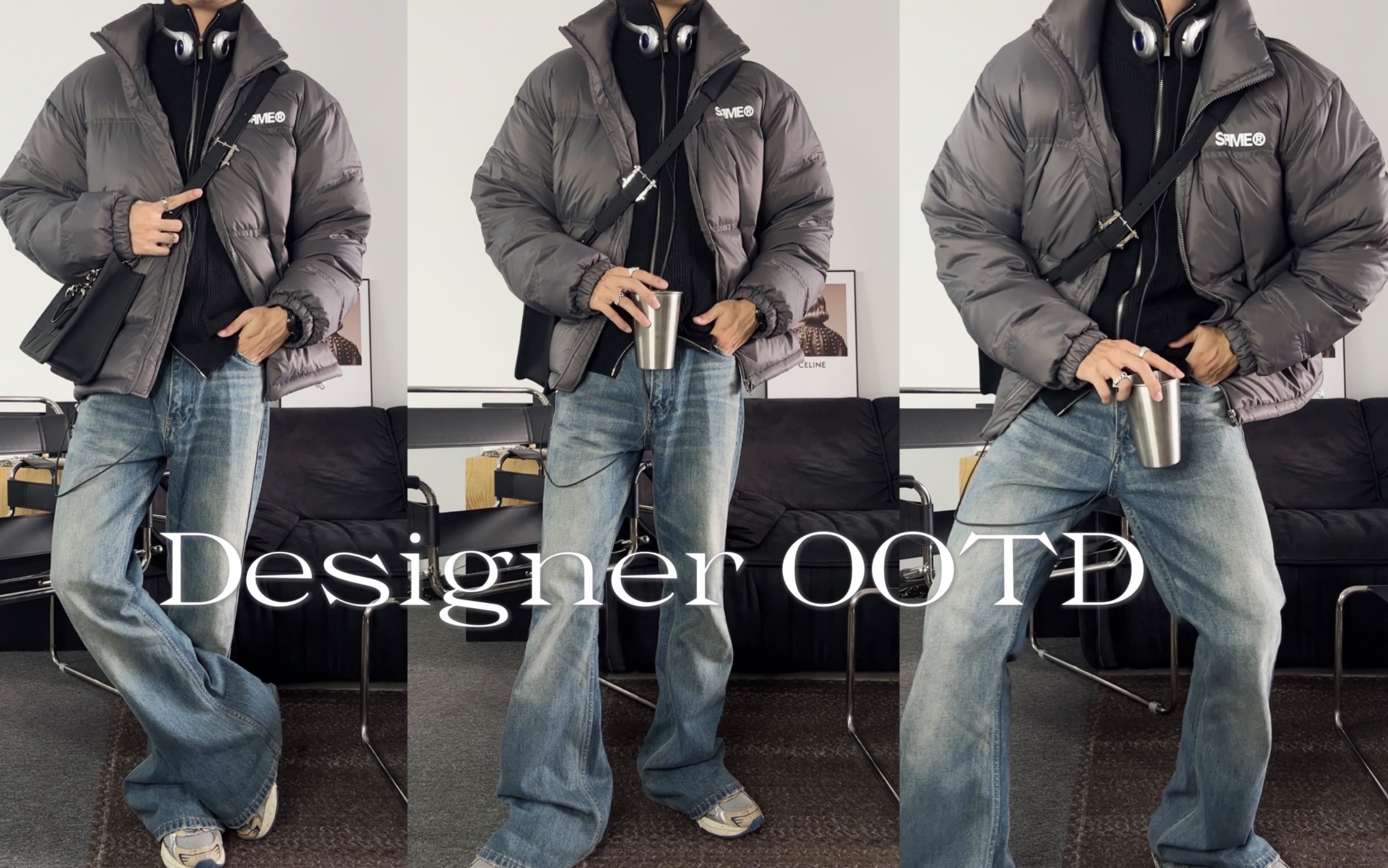 170 OOTD｜轻便立领羽绒服分享｜秋冬韩系复古氛围感外套穿搭｜小个子穿搭 - 哔哩哔哩