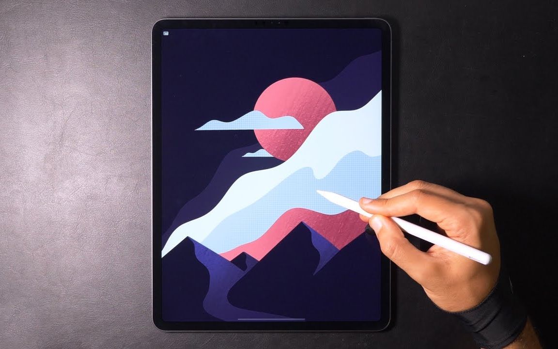 【iPad绘画】山与天空 - Procreate插画绘画过程_哔哩哔哩_bilibili