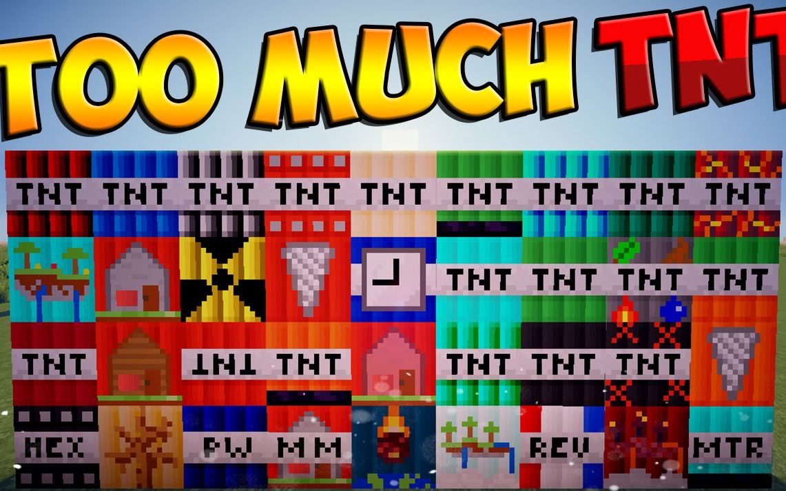 超级多的TNT，各种效果，天翻地覆（Too much TNT模组）_哔哩哔哩 (゜-゜)つロ 干杯~-bilibili
