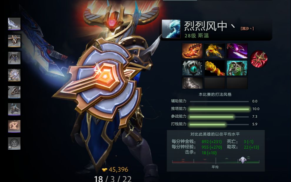 烈烈风中新版本Sven对阵ana圣堂刺客，DOTA2东南亚服天梯Sccc丶一号位斯温18-3-22录像第一视角_DOTA2