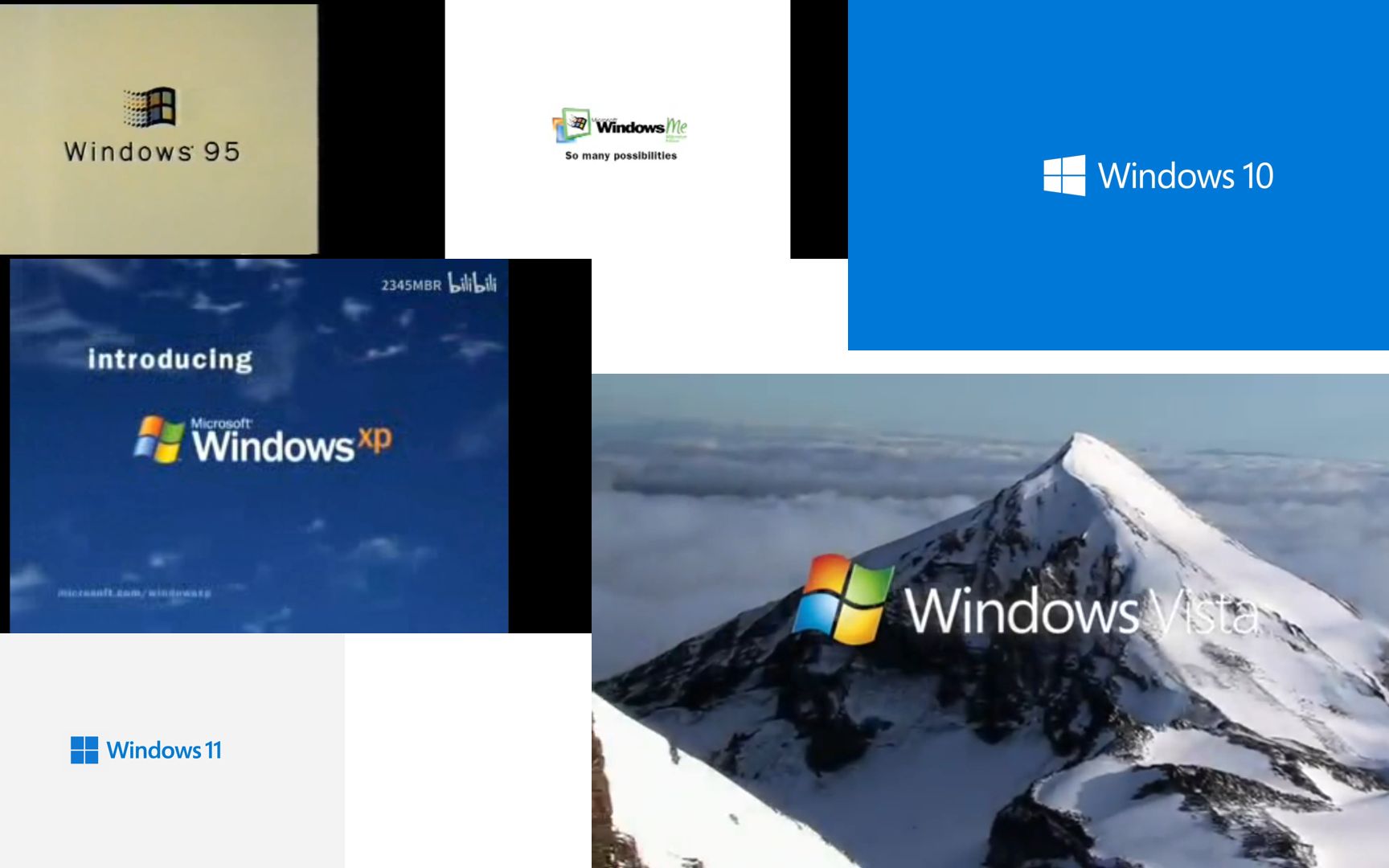 历代Windows宣传片_哔哩哔哩_bilibili
