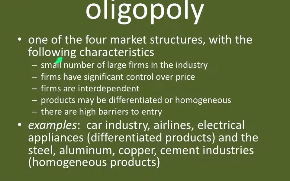Oligopoly Key Terms IB Theory of the Firm Market Power.mp4_哔哩哔哩_bilibili