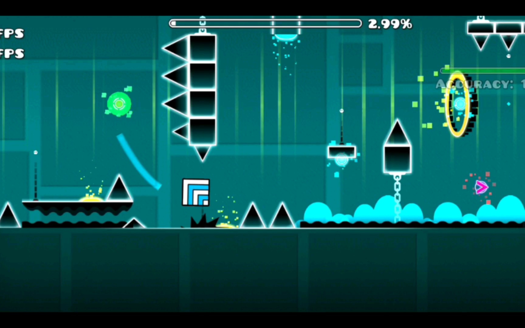 xStep 究极buff版 0%～54% （speed hax 0.2x/no clip）【Geometry Dash】_几何冲刺