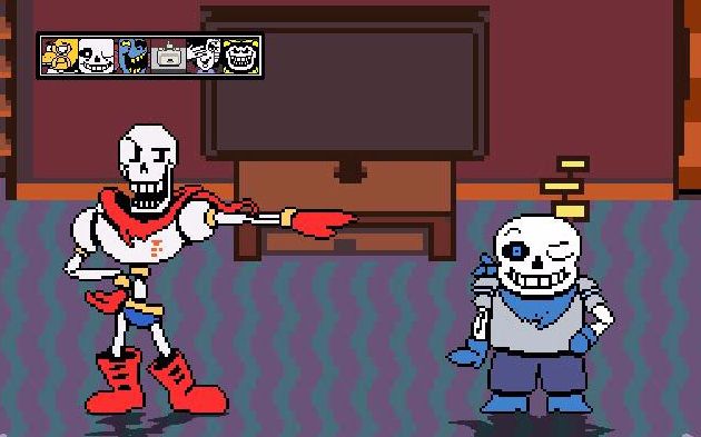 【MUGEN】Papyrus VS Swap Sans_哔哩哔哩_bilibili