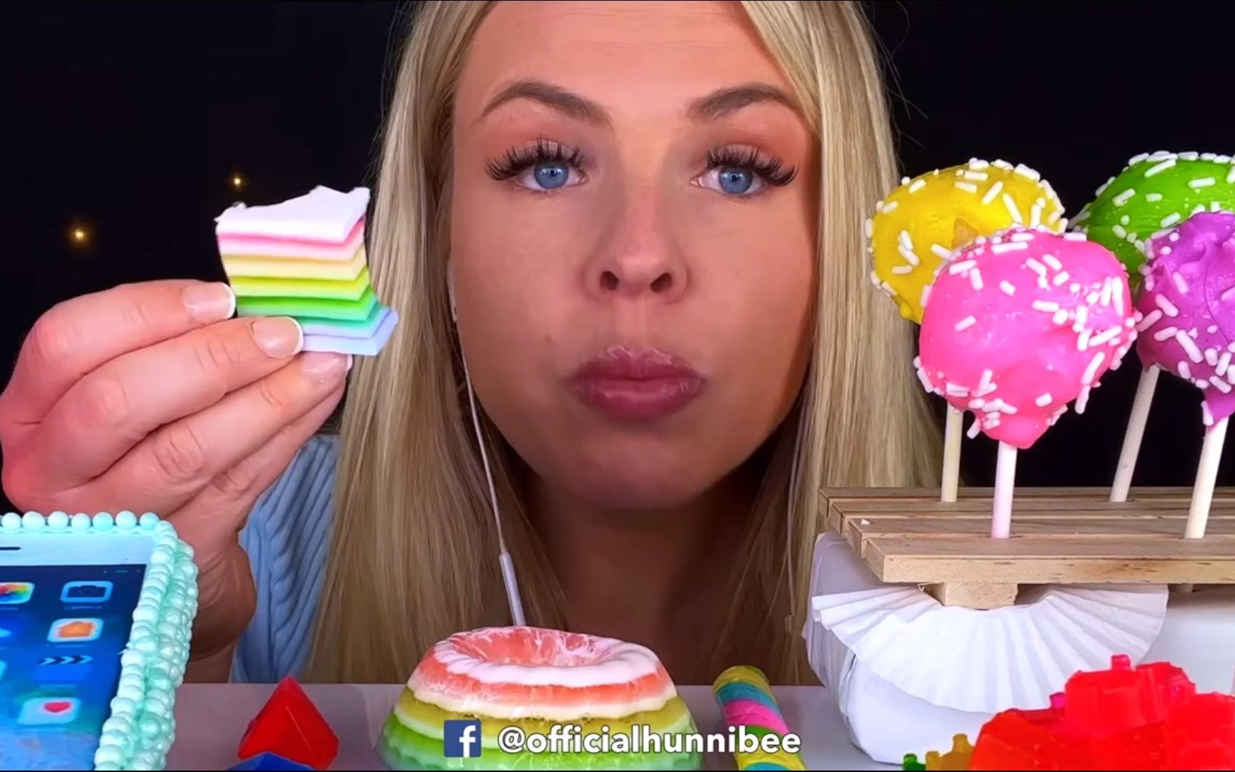 【HunniBee】那个女人开始吃彩虹了，遇见彩虹吃定彩虹_哔哩哔哩_bilibili