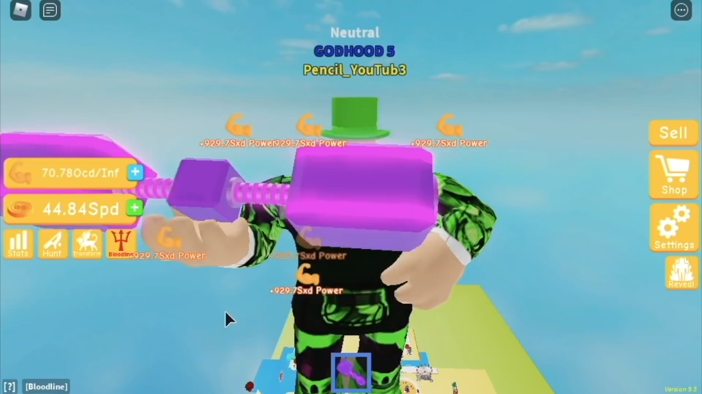 [Roblox举重模拟器]从20重生到达25重生，并拿起 Godly 9th Class! (2200 小时)