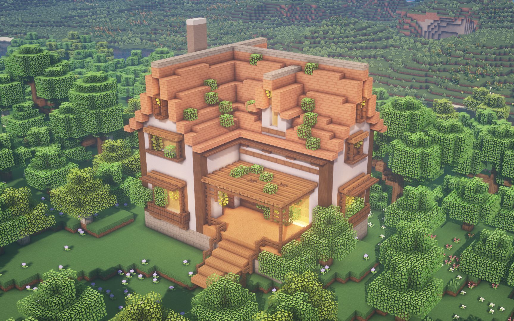 【Minecraft】几种樱花建造技巧与创意！（ManDooMiN）