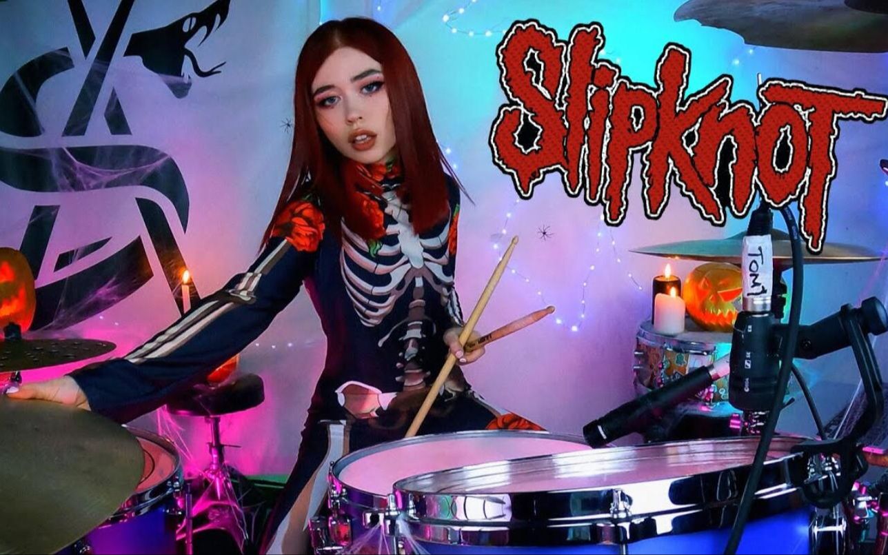 女鼓手鼓翻打Slipknot 活结乐队经典 Spit It Out_哔哩哔哩_bilibili