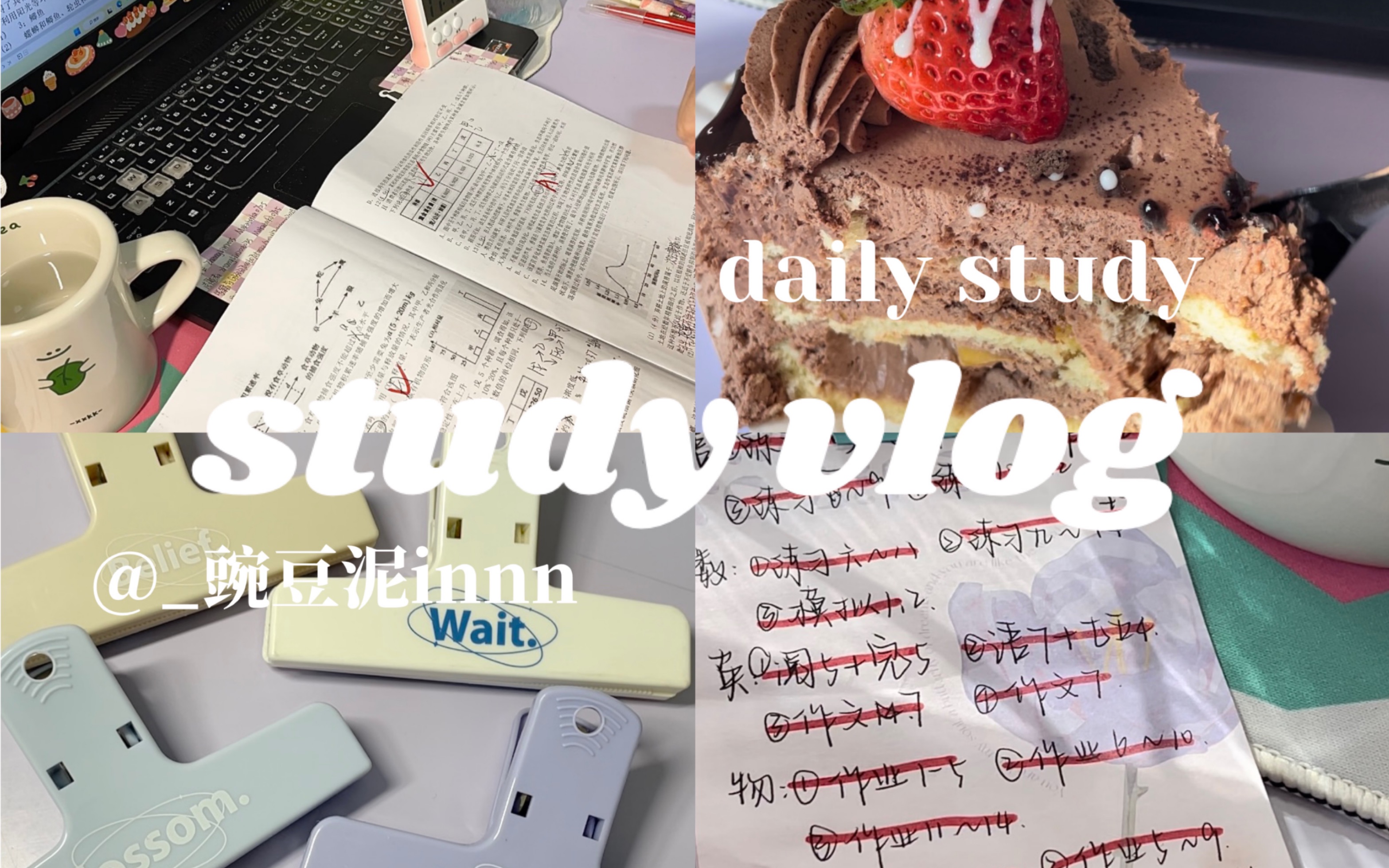 【study vlog】高二寒假学习日常｜动力向｜学习向｜临开学写完作业-_豌豆泥innn-_豌豆泥innn-哔哩哔哩视频