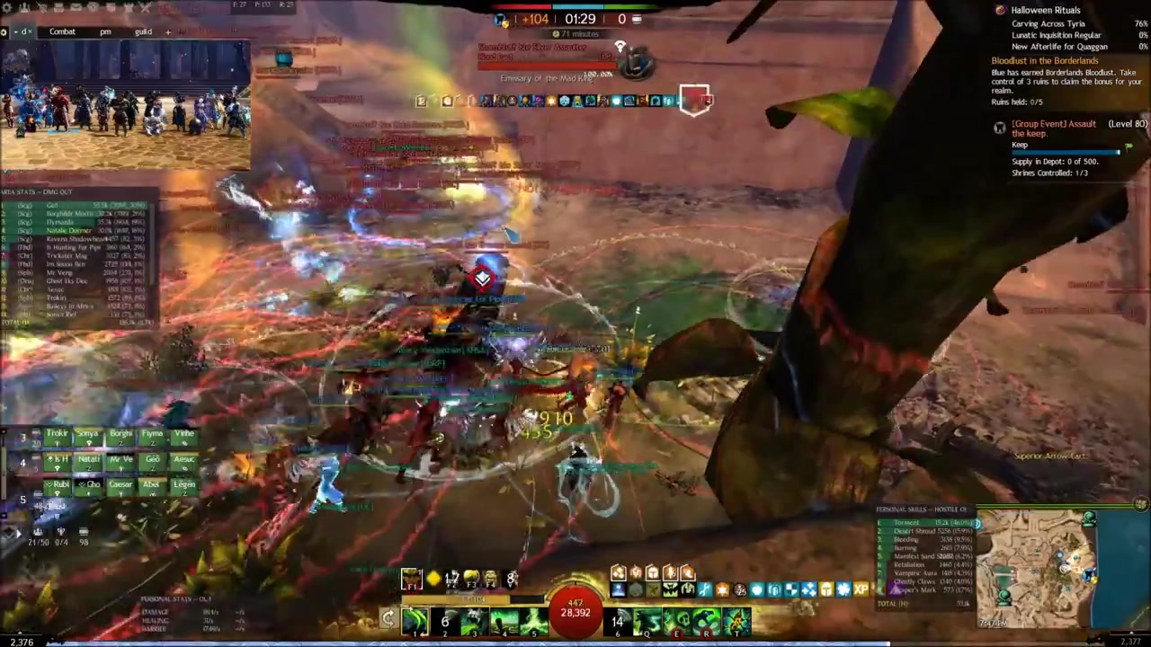 GW2 WvW- [RED] Reset- Fun Blobs and Lag- (Scourge PoV)_哔哩哔哩_bilibili