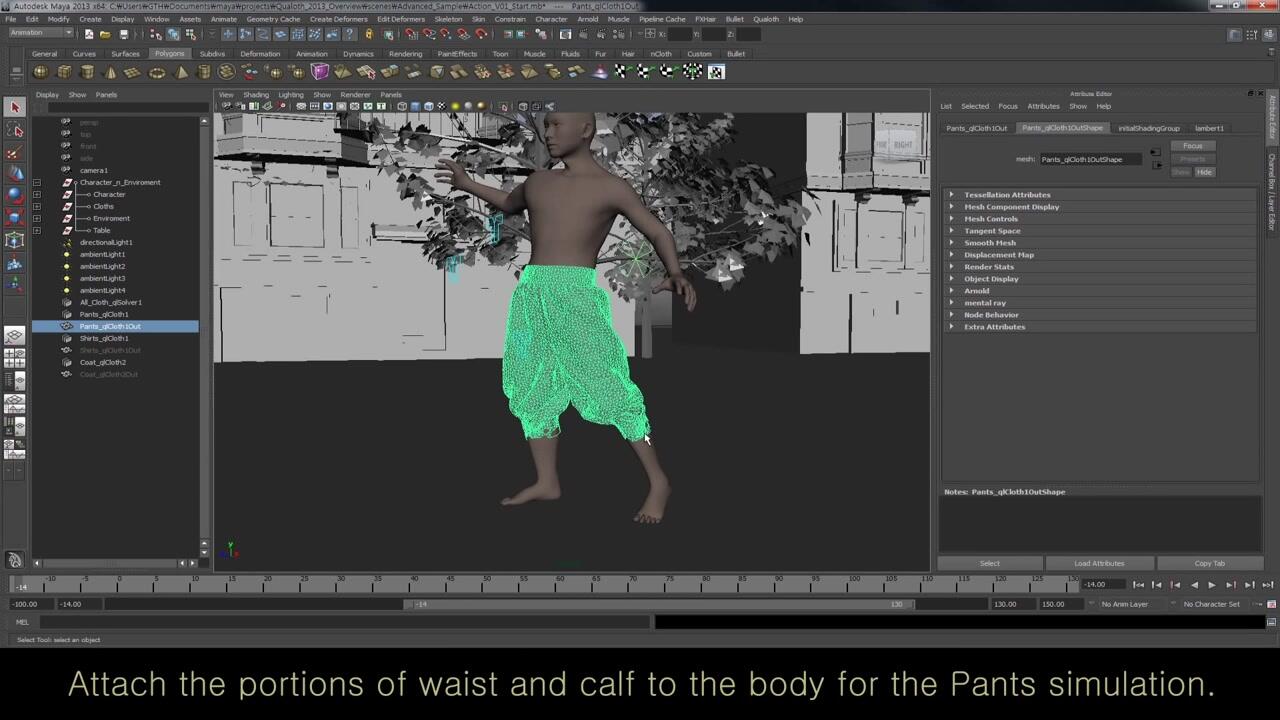 韩国布料插件(Qualoth)场景实例解算教学 - 哔哩哔哩