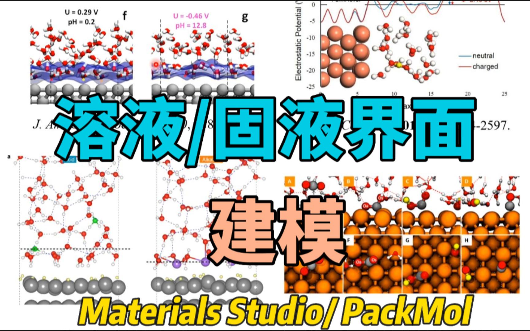MS【电化学固液界面1】溶液与固液界面建模：Material Studio/PackMol显示溶剂建模 | MS杨站长 华算科技-MS杨站长 ...