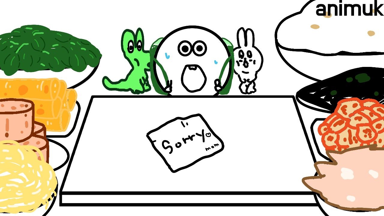 制作紫菜包饭【治愈减压美食动画】-圆团是吃货animuk-圆团是吃货animuk-哔哩哔哩视频