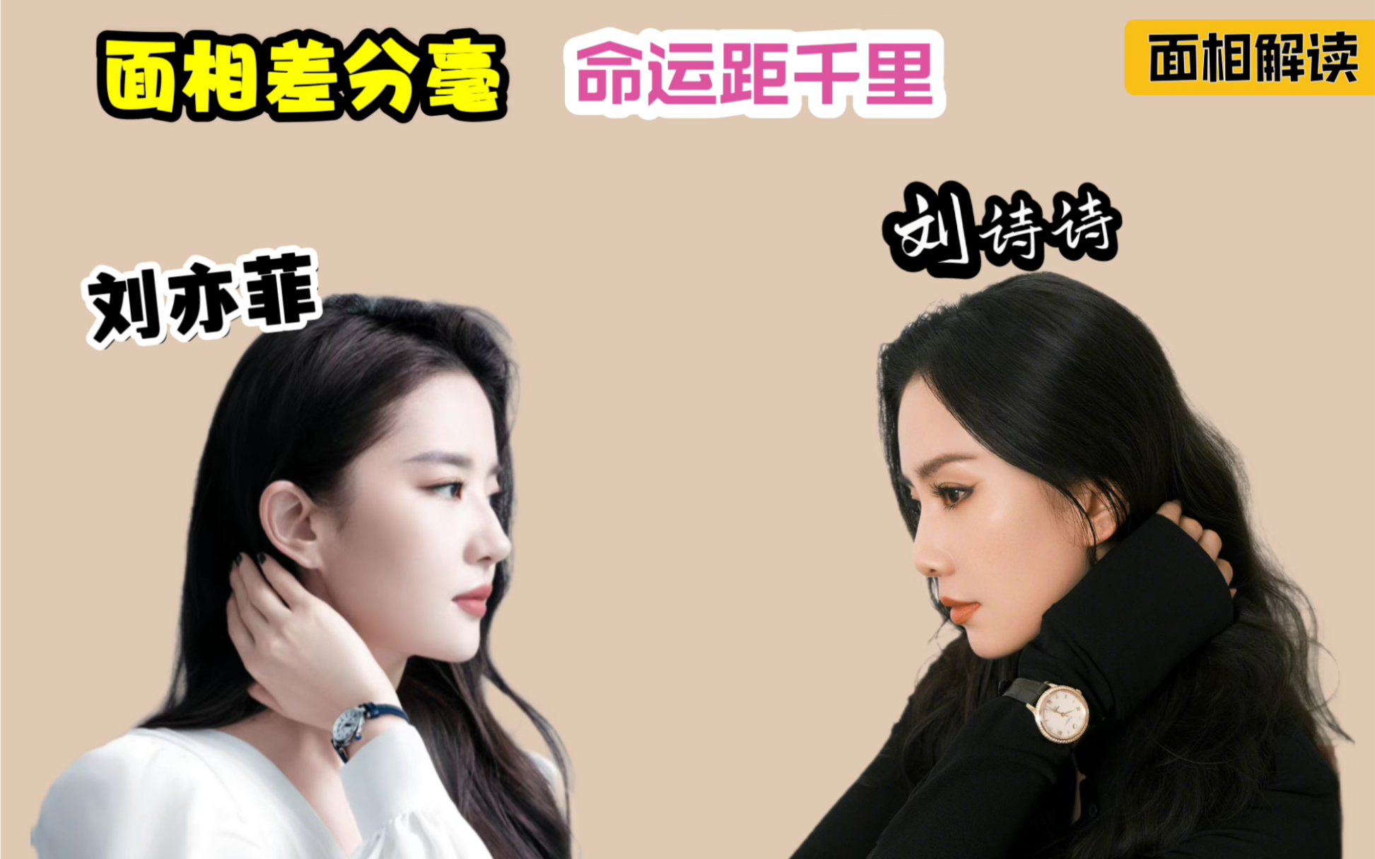 刘亦菲vs刘诗诗 面相解读 面相差分毫 命运距千里（2） 哔哩哔哩