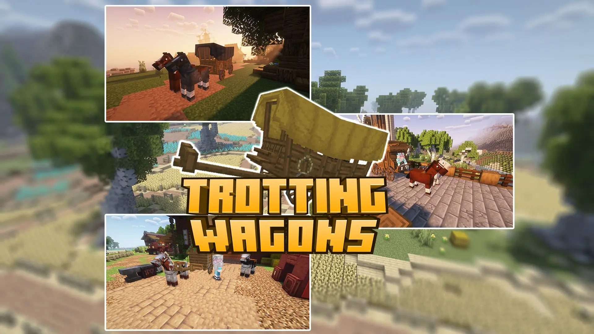 在MC享受拟真的马车驾驶体验！中世纪整合包必备模组！Trotting Wagons 模组介绍_我的世界
