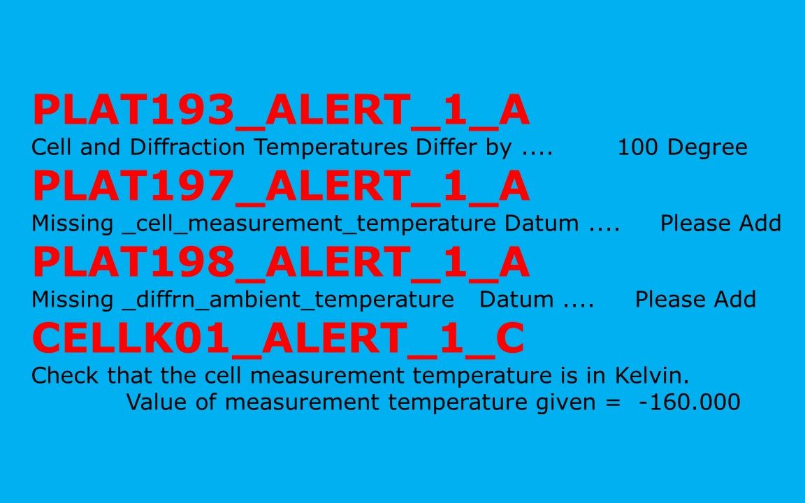 CheckCIF警告解决5(温度相关问题)_哔哩哔哩_bilibili