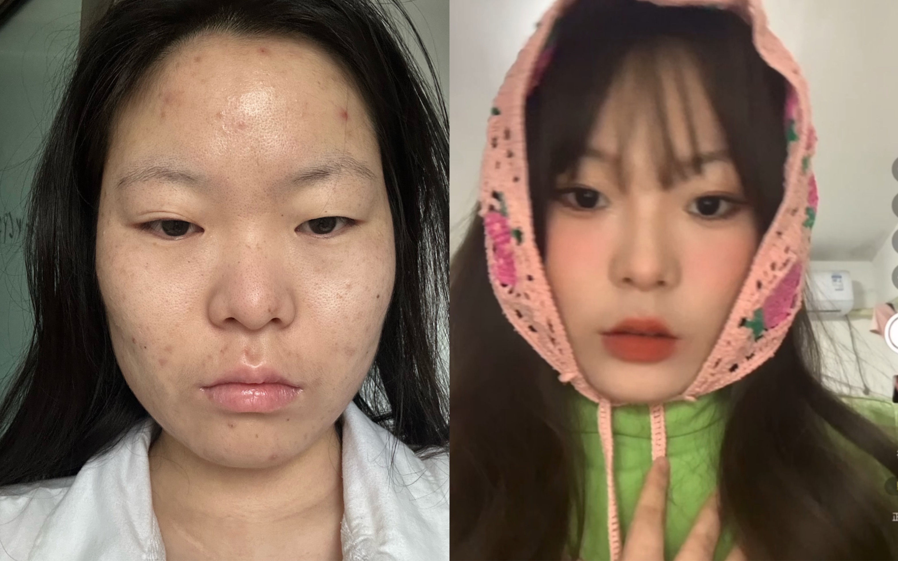 肿眼泡菱形脸长相不好看的女生画油画奶杏妆 哔哩哔哩