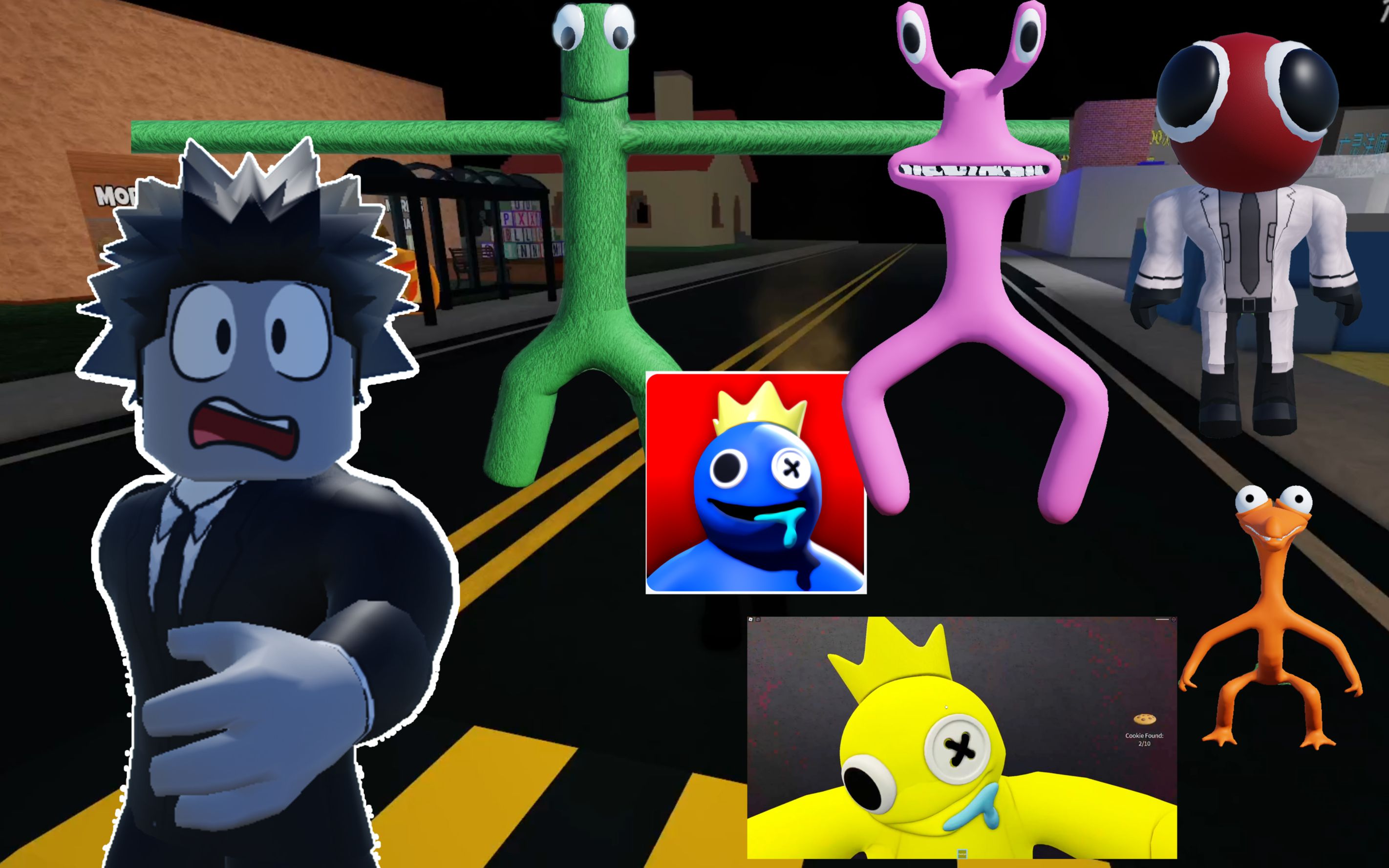 我被彩虹朋友表情包追杀，我能否坚持到最后？！ROBLOX