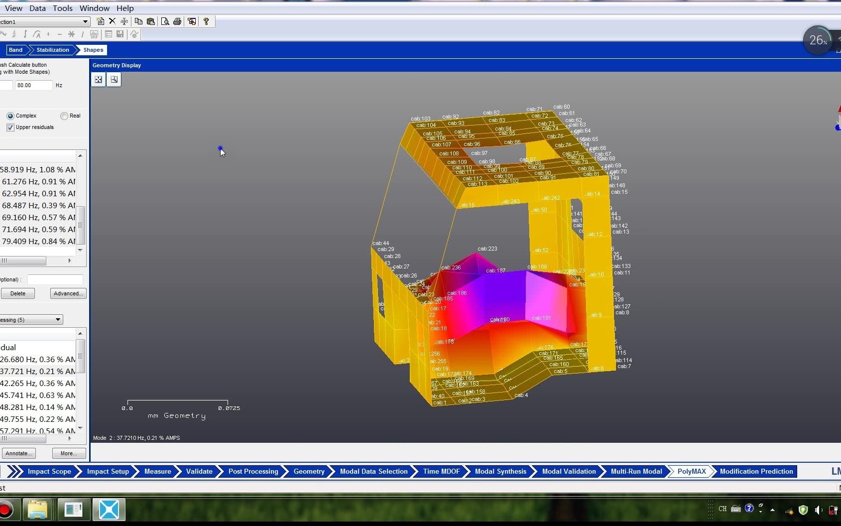 LMS cab modal驾驶室白车身模态数据分析(LMS Test Lab)_哔哩哔哩_bilibili