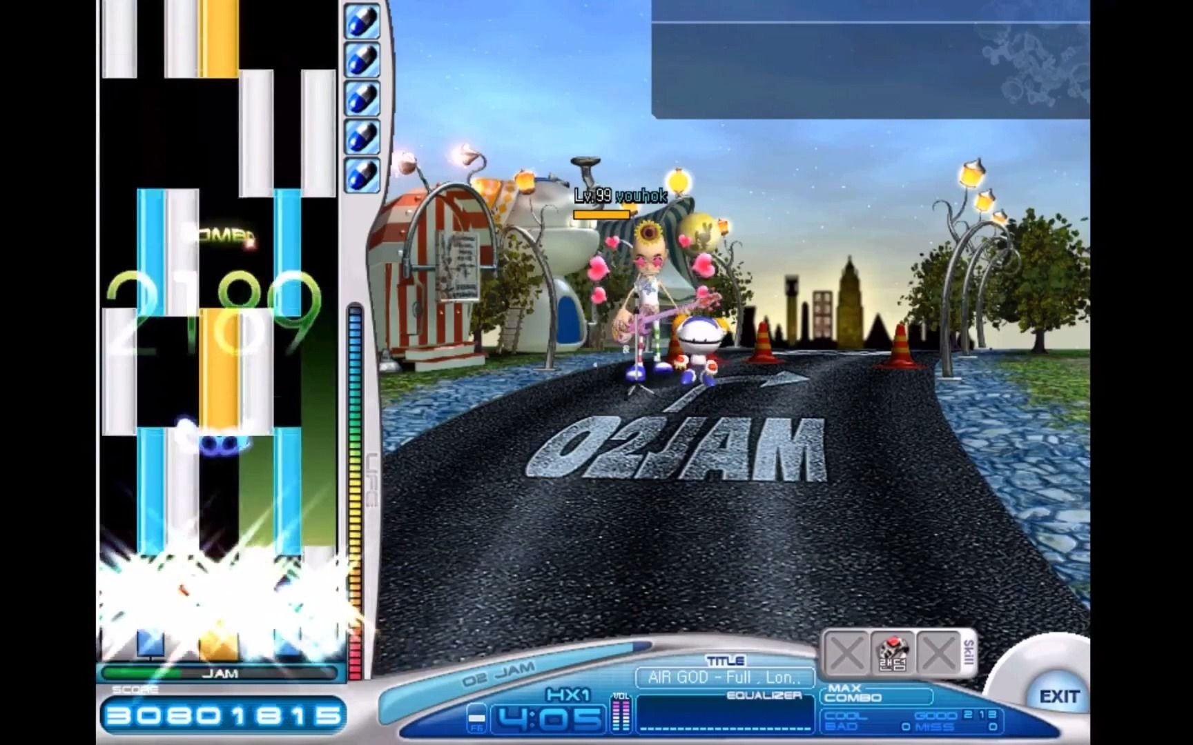 (O2Jam) Lv70. AIR GOD - Full ( Long note ver) hard by youhok_哔哩哔哩_bilibili