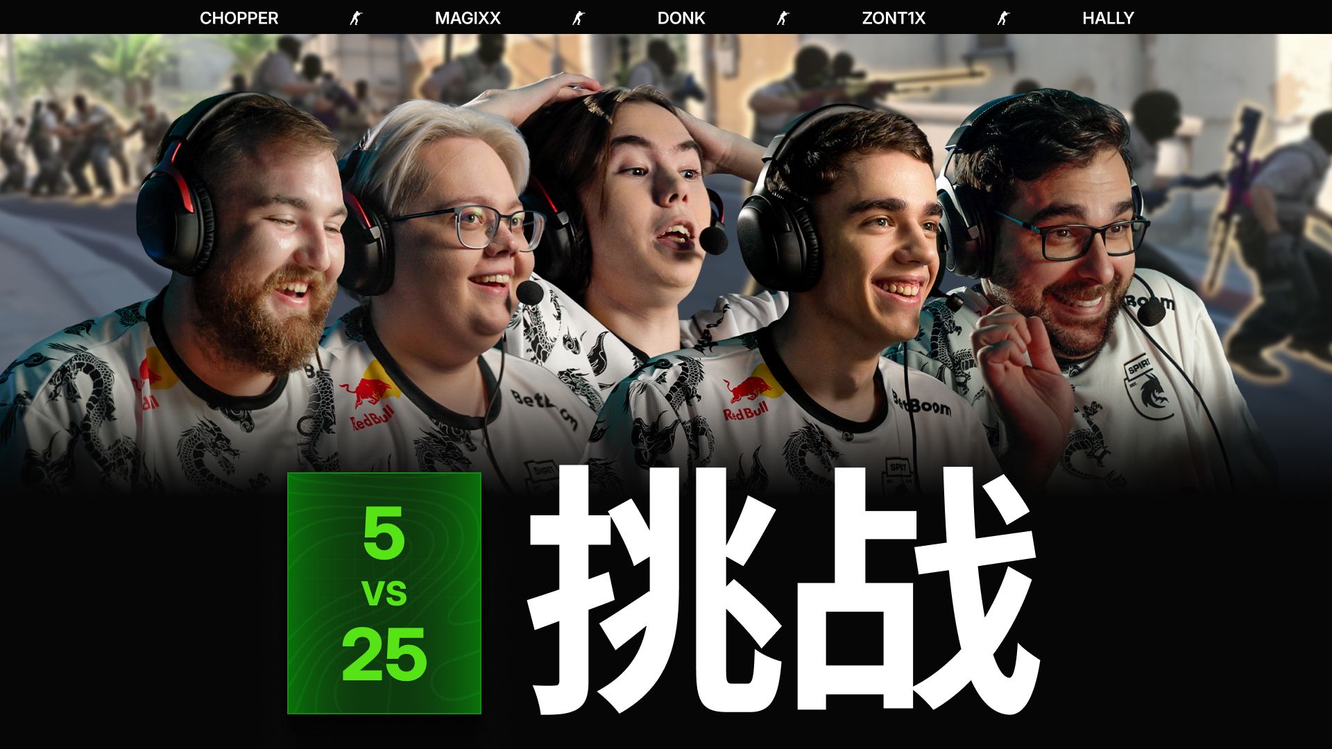 【Spirit CS】5 vs 25 挑战-Team_Spirit-Team_Spirit-哔哩哔哩视频