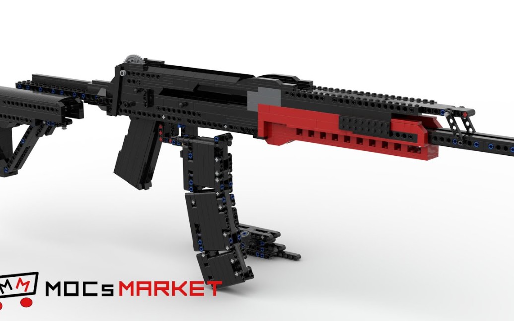 LEGO Full-Auto Assault Rifle [Instruction for sale] - Rubber Band Gun_哔 ...