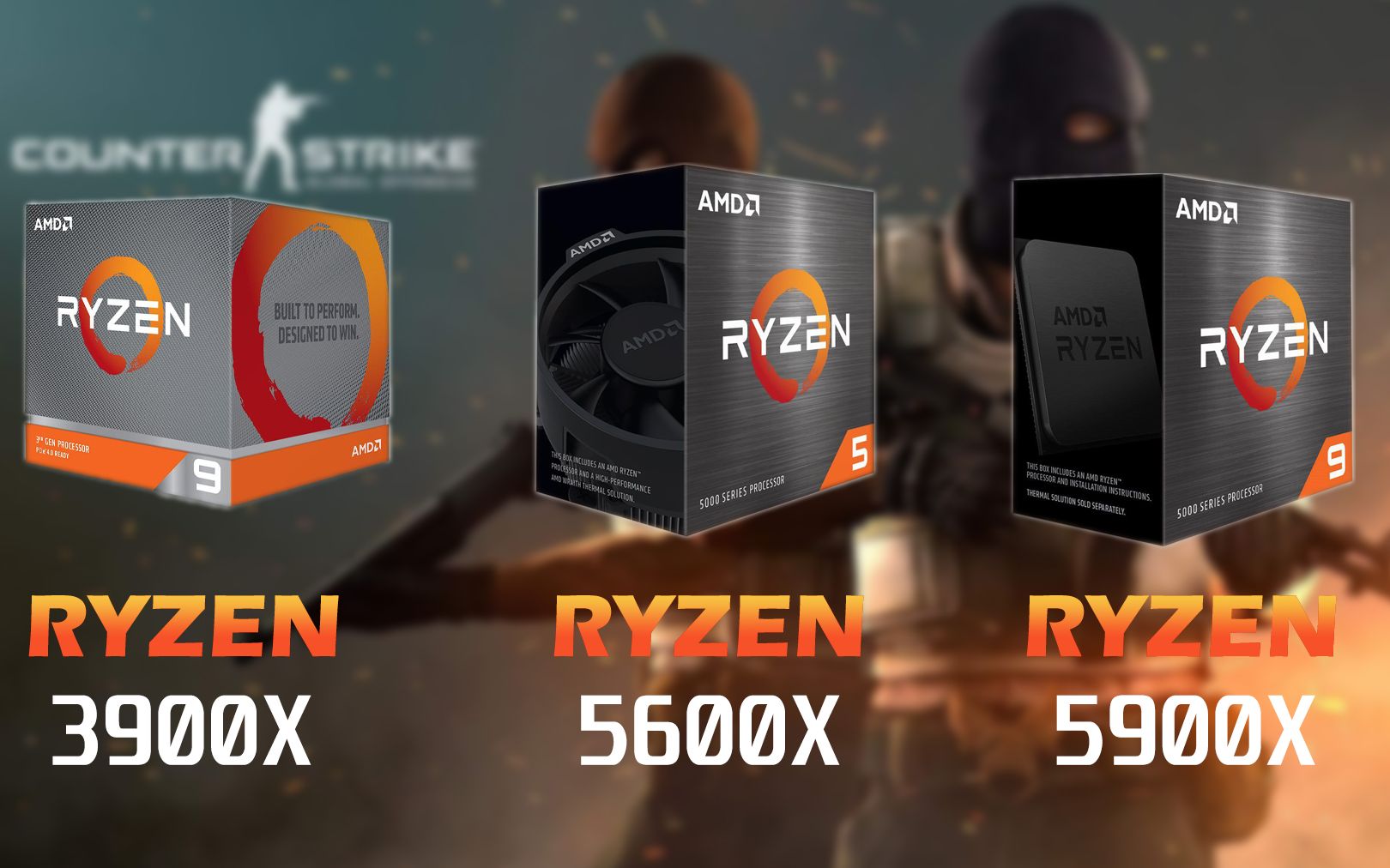 3900X vs 5600X vs 5900X | 反恐精英 全球攻势 | 1440P |实机演示对比_哔哩哔哩_bilibili