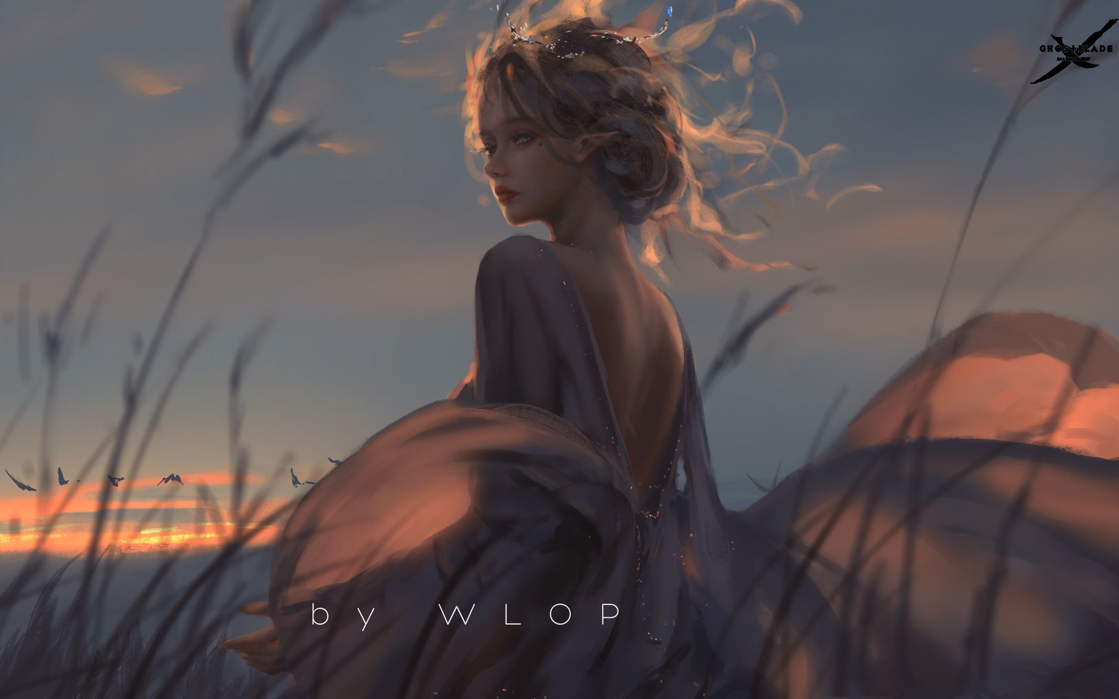 【WLOP】Sky1【板绘】_哔哩哔哩_bilibili