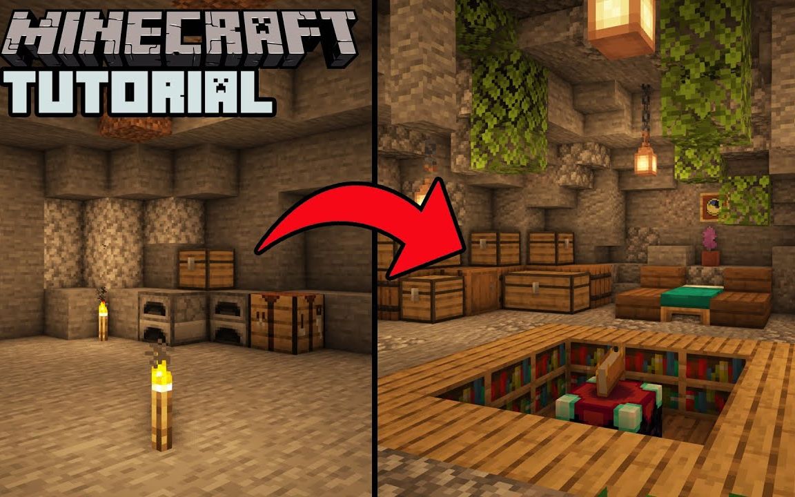 [ItsMarloe]教您建个洞穴生存基地！_哔哩哔哩_bilibili