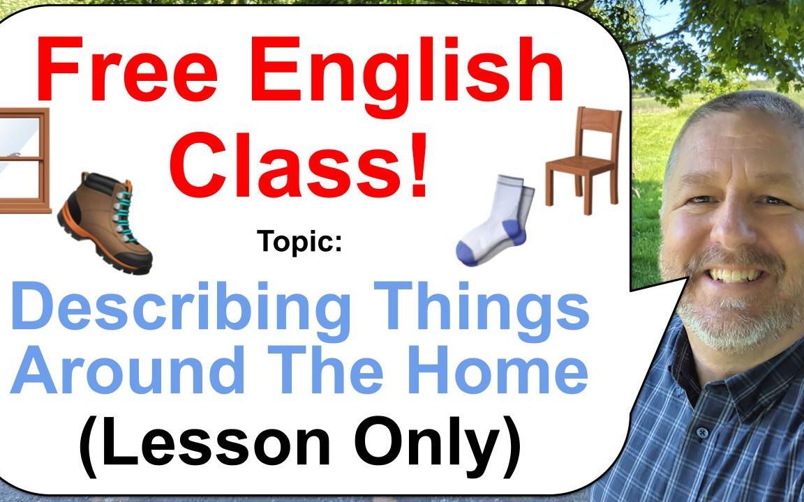 Let's Learn English! Topic: Describing Things Around The Home! 🪑🥾🧦-Bob ...