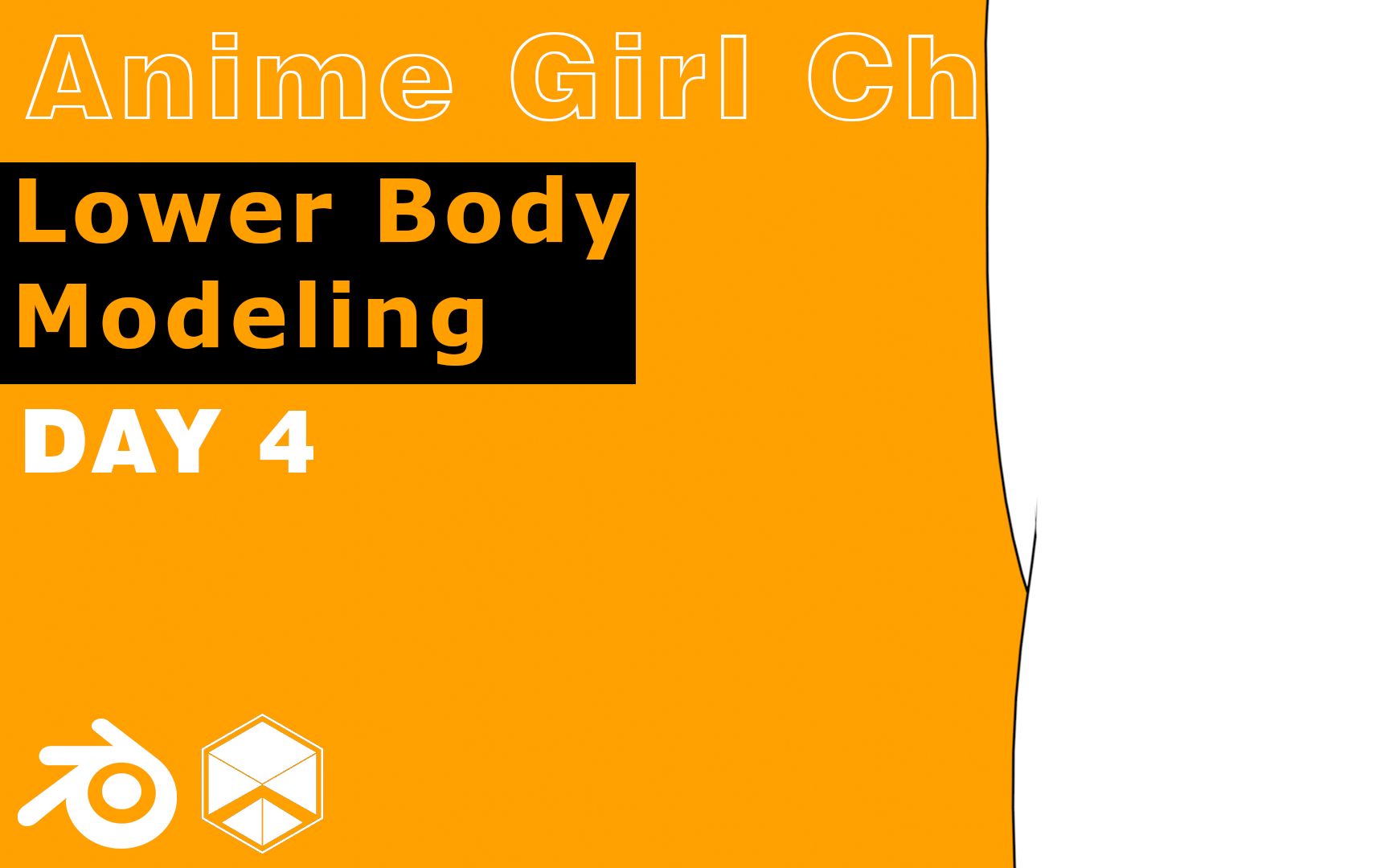 Blender 3.0 Anime Girl Character Series Day 4 - Lower Body Modeling_哔哩哔 ...