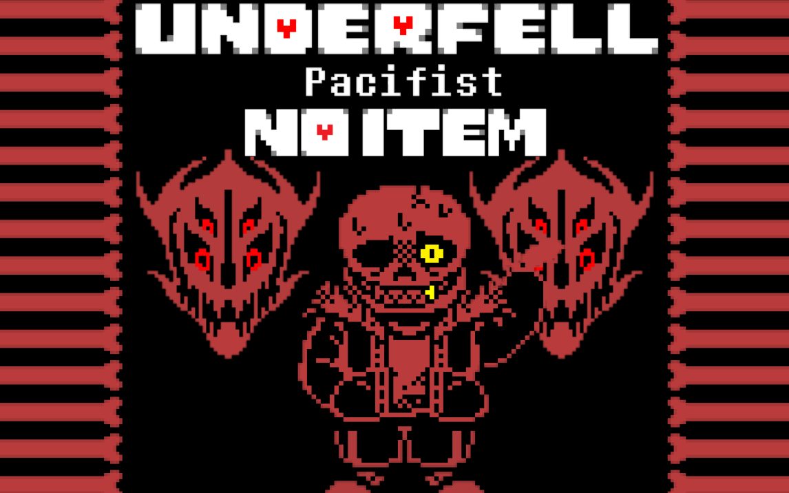 [Underfell Pacifist] 较难的和平线Sans战无药通关_哔哩哔哩_bilibili