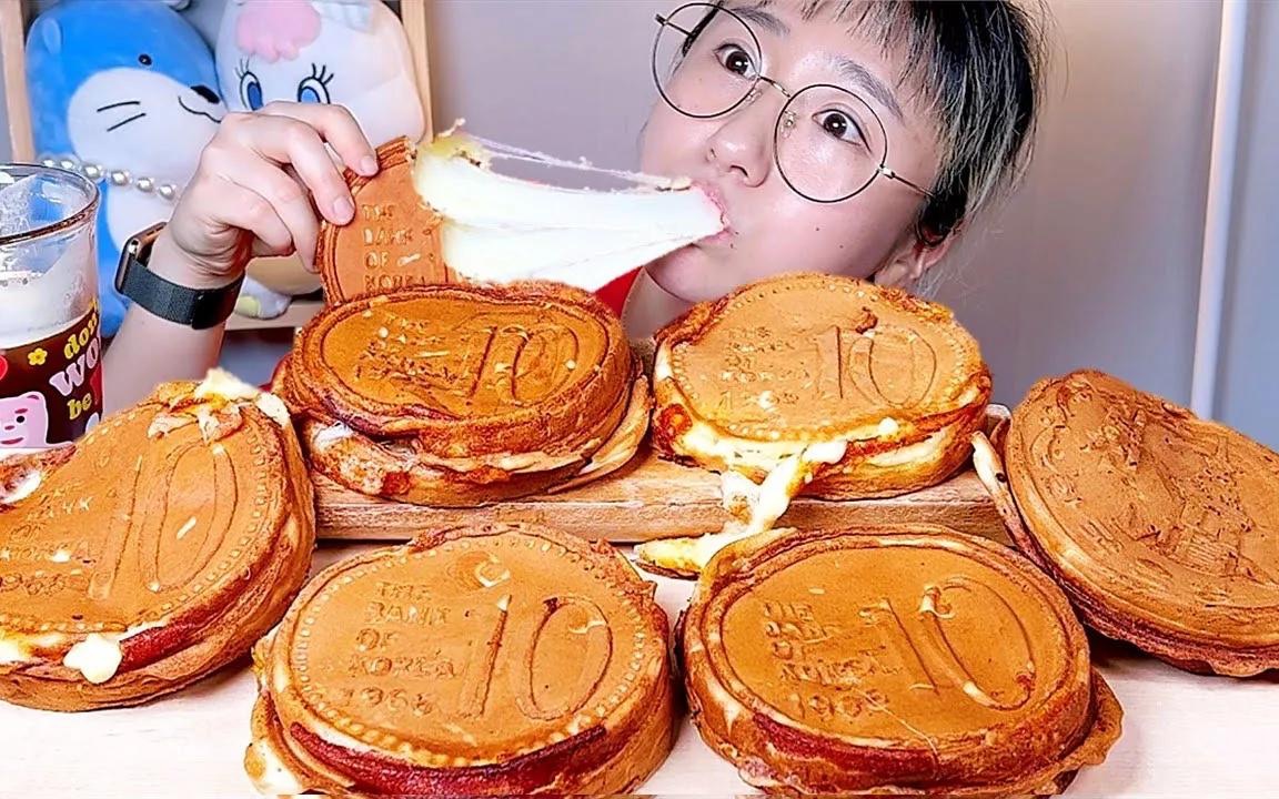 【Cossert】庆州10元硬币芝士车轮饼-灰鸟入被窝-灰鸟入被窝-哔哩哔哩视频