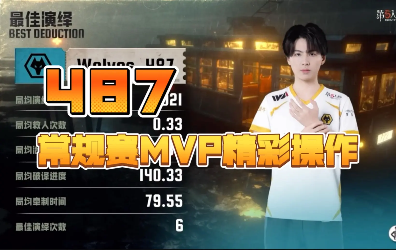 【狼队487】常规赛6个MVP！ | 高燃操作时刻！_哔哩哔哩bilibili_第五人格