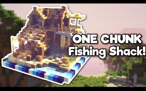 【Pixlriffs | 教程】 一区块建筑：钓鱼小屋_哔哩哔哩_bilibili