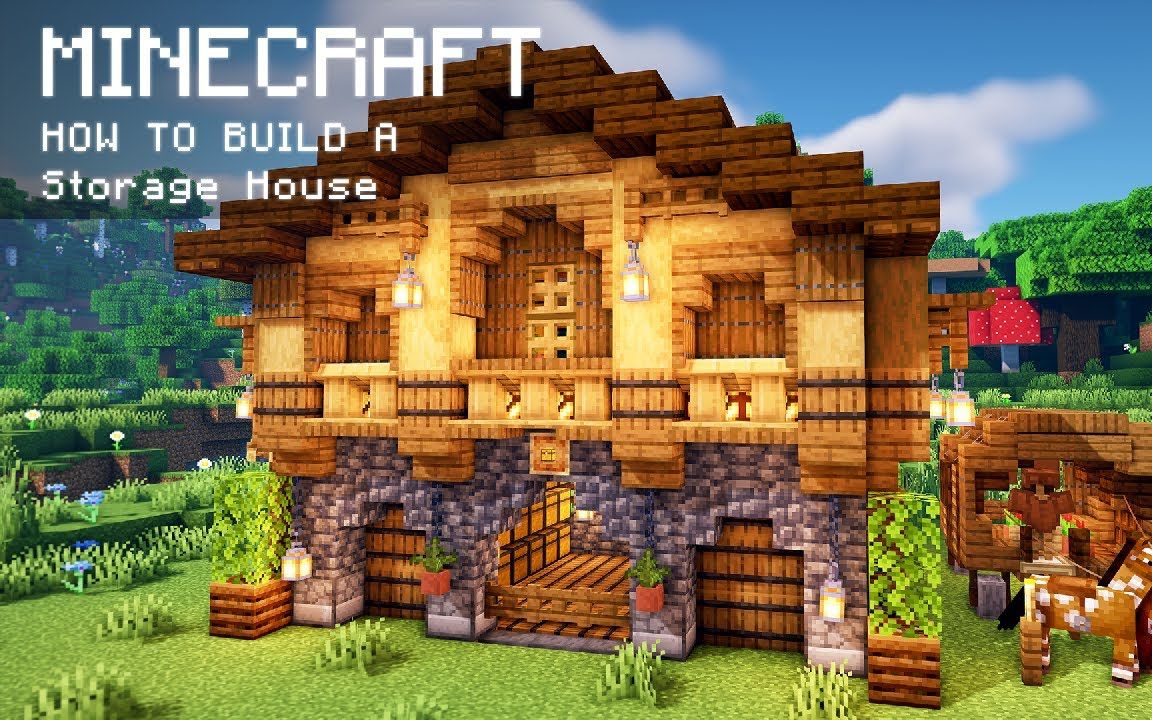 【我的世界建筑教学】如何建造一个好看的仓库（搬运） 哔哩哔哩