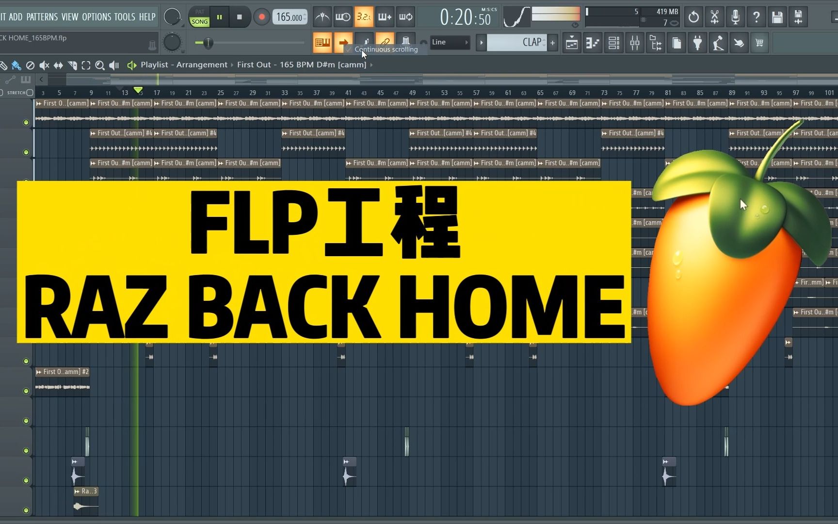 【免费FLP】FL Studio 工程 Beat - RAZ BACK HOME - 哔哩哔哩